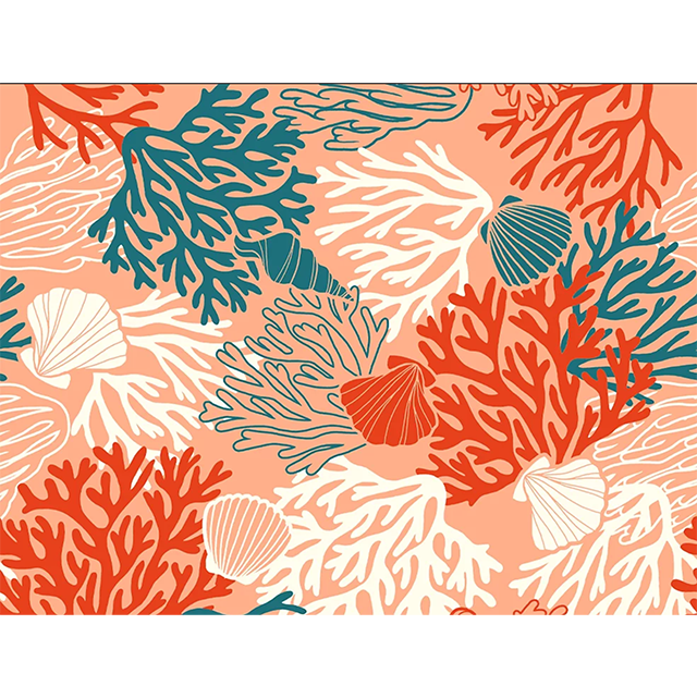 coral pattern fabric
