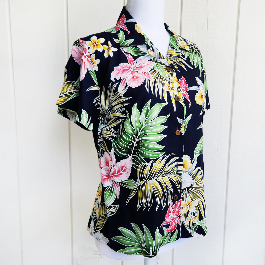 Hawaiian Ladies Aloha Shirt Fit [Orchid Paradise] – Halehawaiian