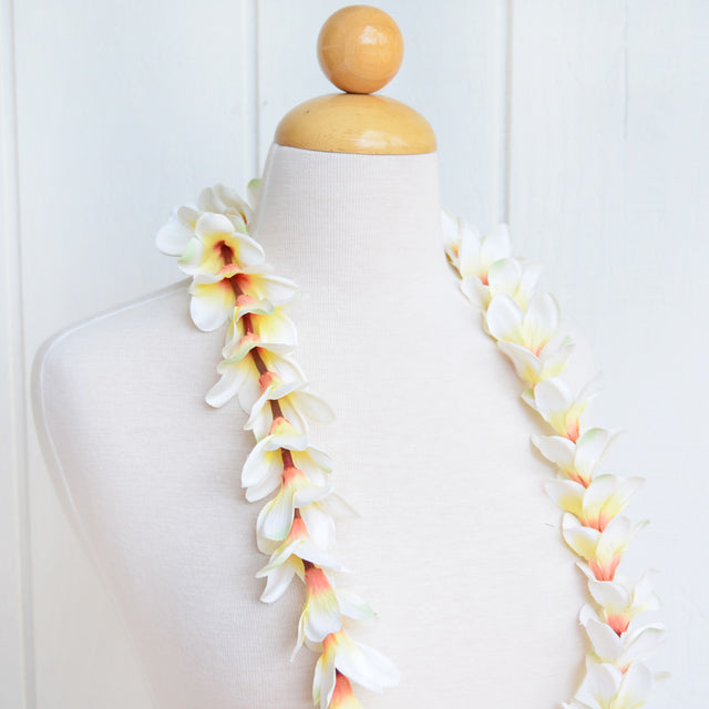 Hawaiian Hula Supplies Flower Lei (Long) [Aloha Plumeria/Single ...