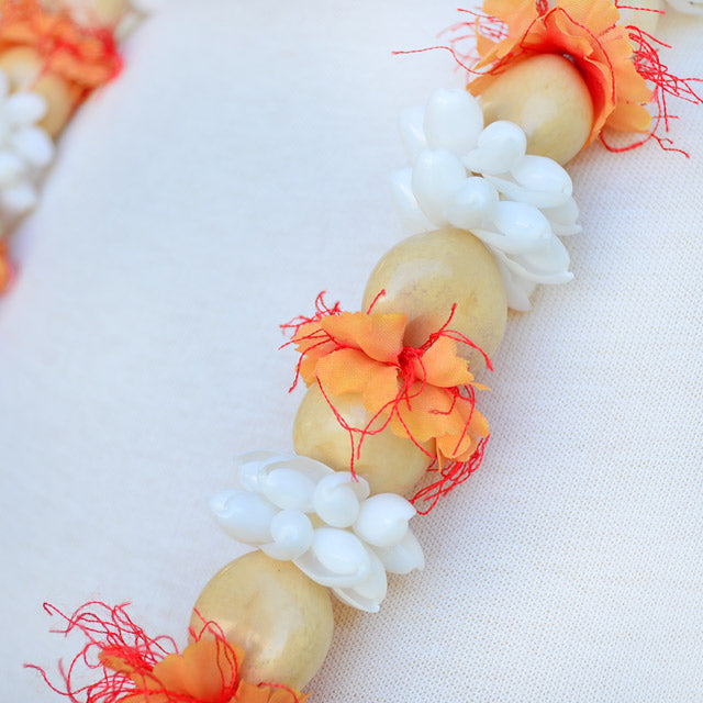 Hawaiian Hula Supplies Kukui Shell Lei [Bubble Shell Ring & Flower ...