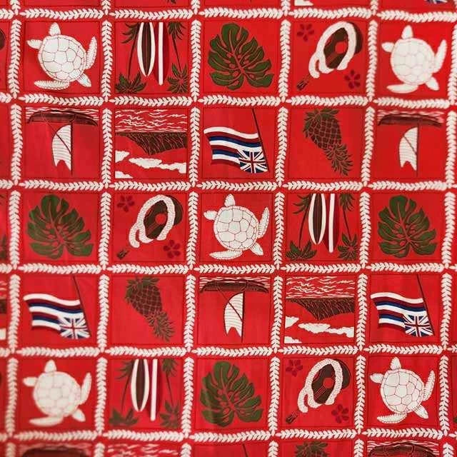 Hawaiian cotton fabric [Flag] – Halehawaiian